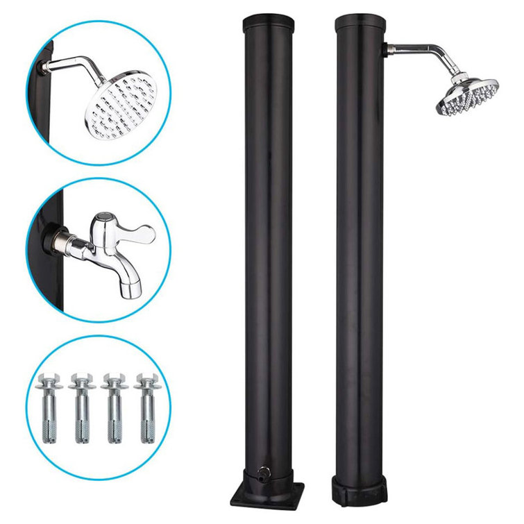Trazla Solar Heated Shower,5.5Gallon Outdoor Shower with Shower Head ...