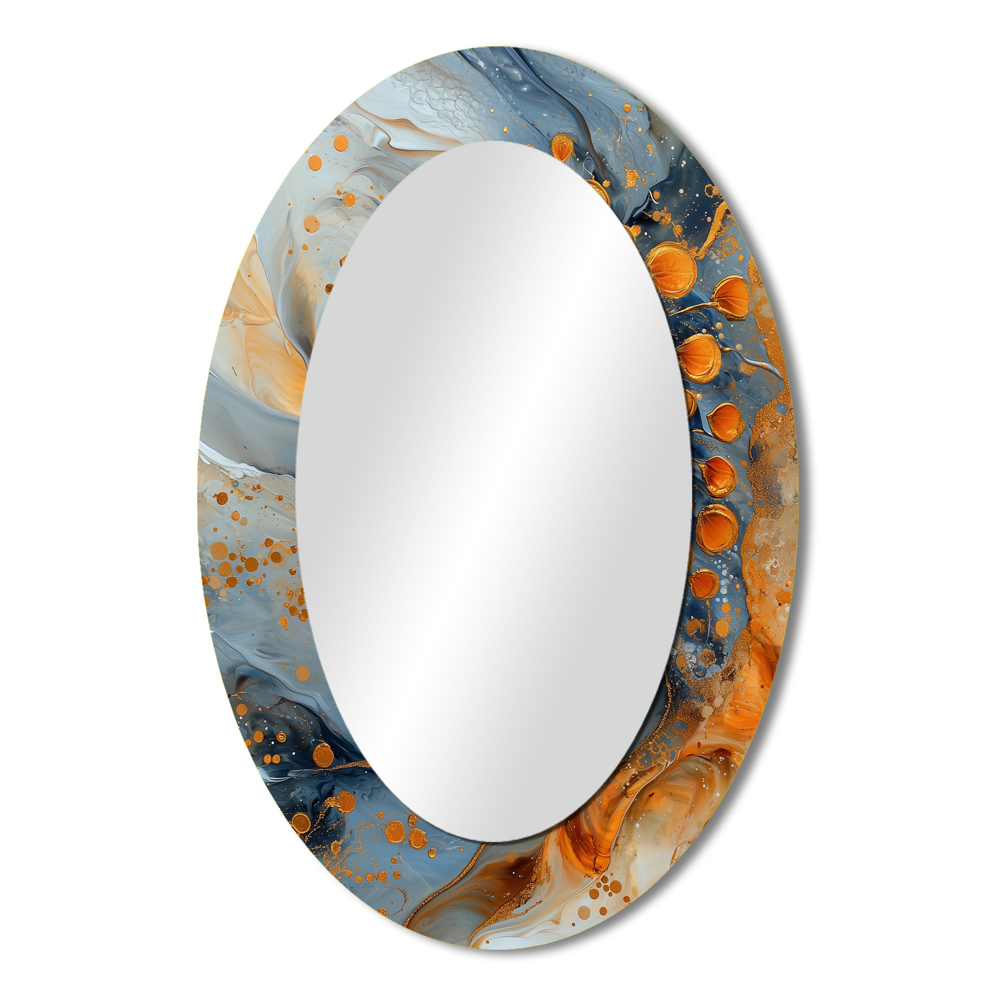 Dakota Fields Yellow Sultans Pride Turkey I - Landscapes Oval Decorative Mirror On Metal | Wayfair