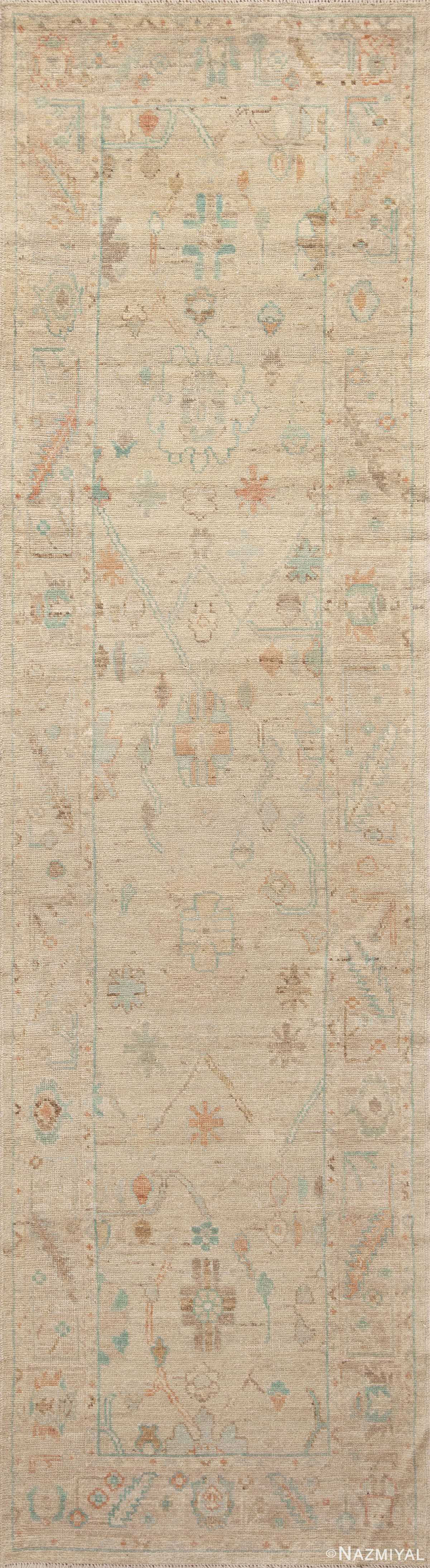 Nazmiyal Collection One-of-a-Kind Soft Neutral Modern Decorative Tribal ...