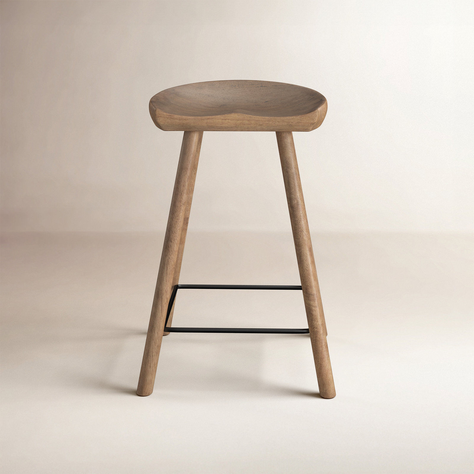 Birch Lane™ Casimer Solid Wood Stool & Reviews | Birch Lane