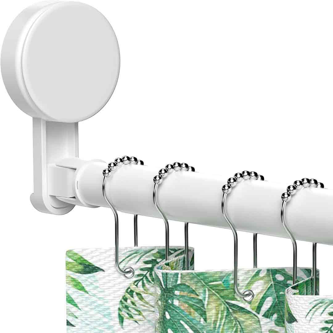 TELOVIN Shower Curtain Rod 36-81 Inch - 1 Inch Diameter Adjustable ...