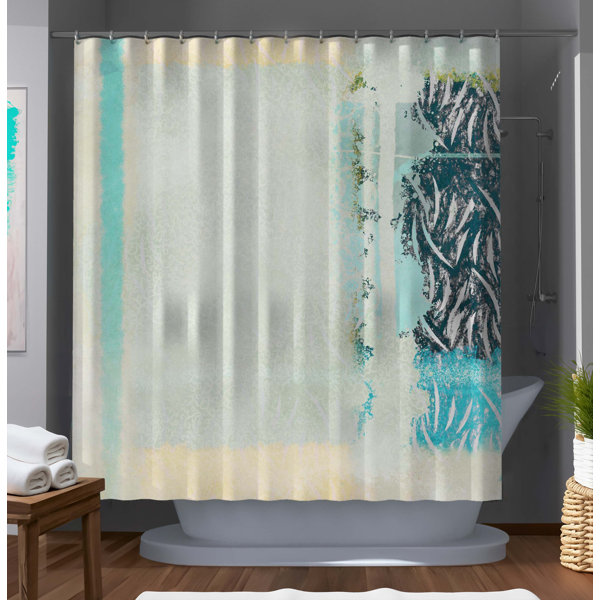 East Urban Home Dihein Abstract Shower Curtain | Wayfair