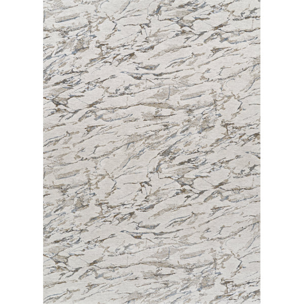 Ivy Bronx Indoor Abstract Area Rug - in Grey & Black, Transitional ...