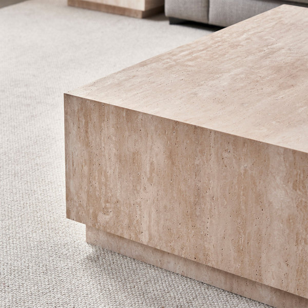 Wade Logan® Bralynne Stone Block Coffee Table | Wayfair