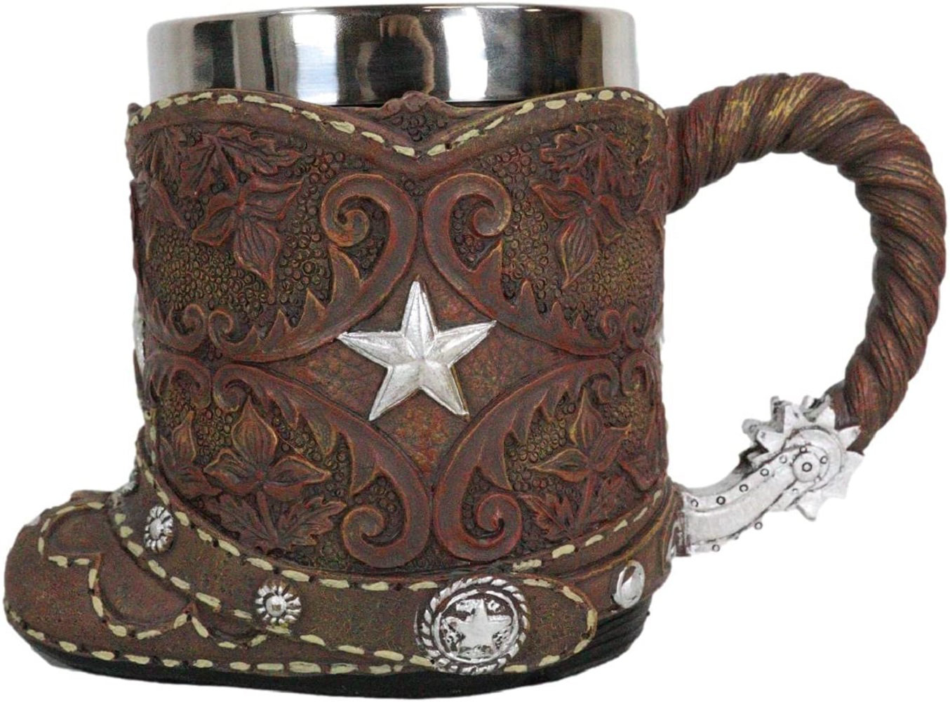 Foundry Select Ebros Rustic Western Cowboy Boot With Lone Star And Spur ...