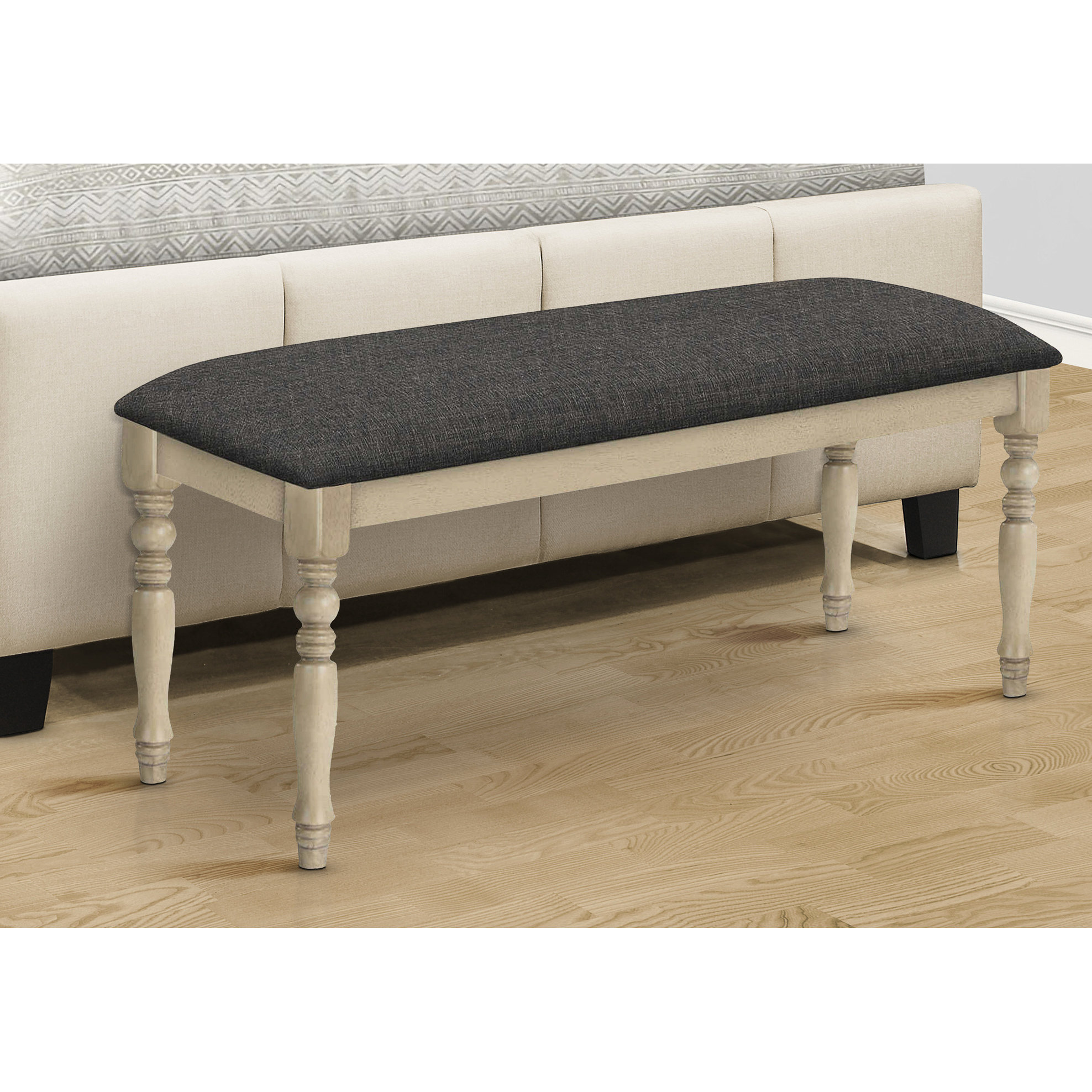 Ophelia & Co. 48" Rectangular Solid Wood Bench In Antique Grey ...