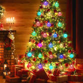 Northlight 12" LED Twinkle Lighted Gold Wire Ball Outdoor Christmas ...