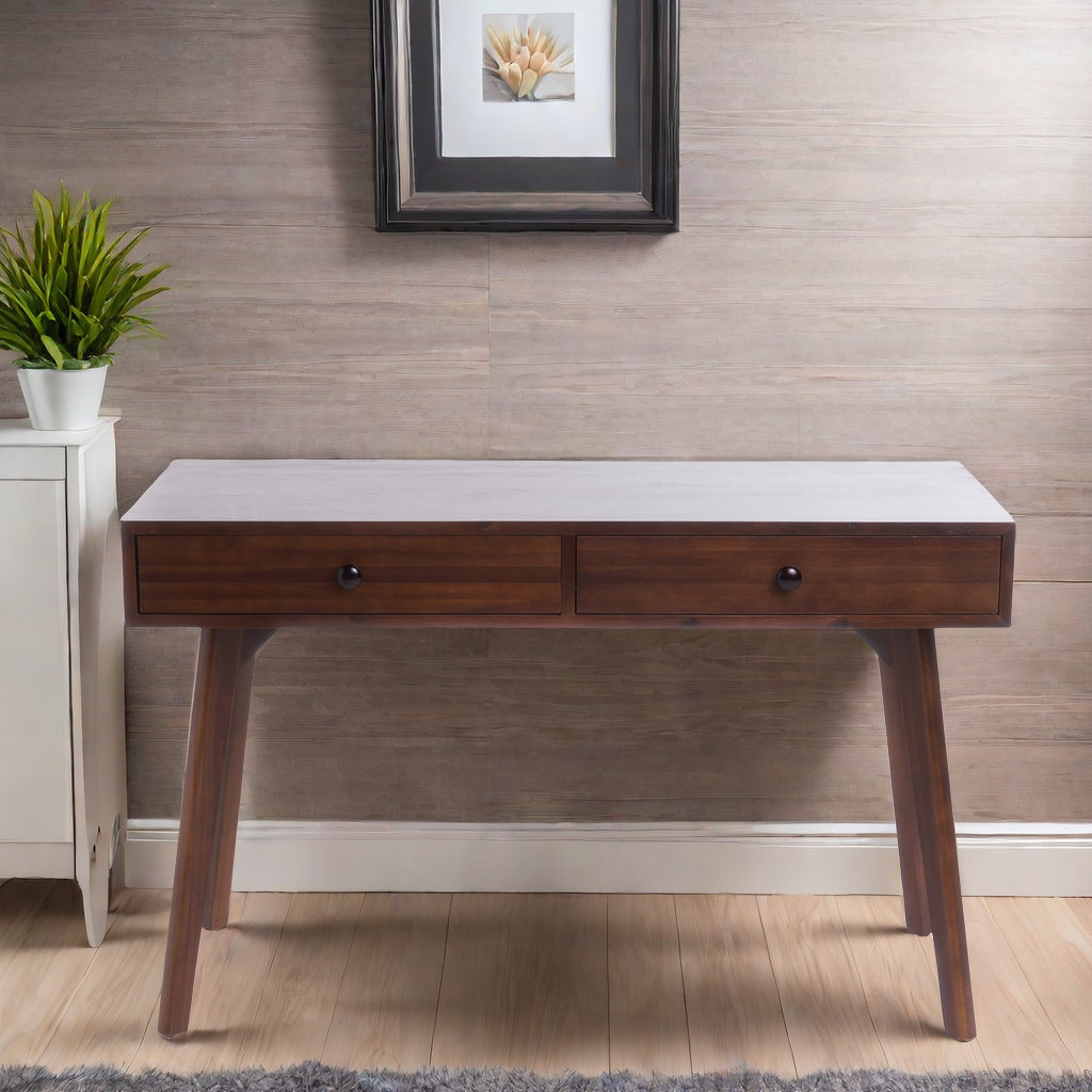 George Oliver Lazarro 48'' W Rectangle Desk with 2 Drawers and 4 Table ...