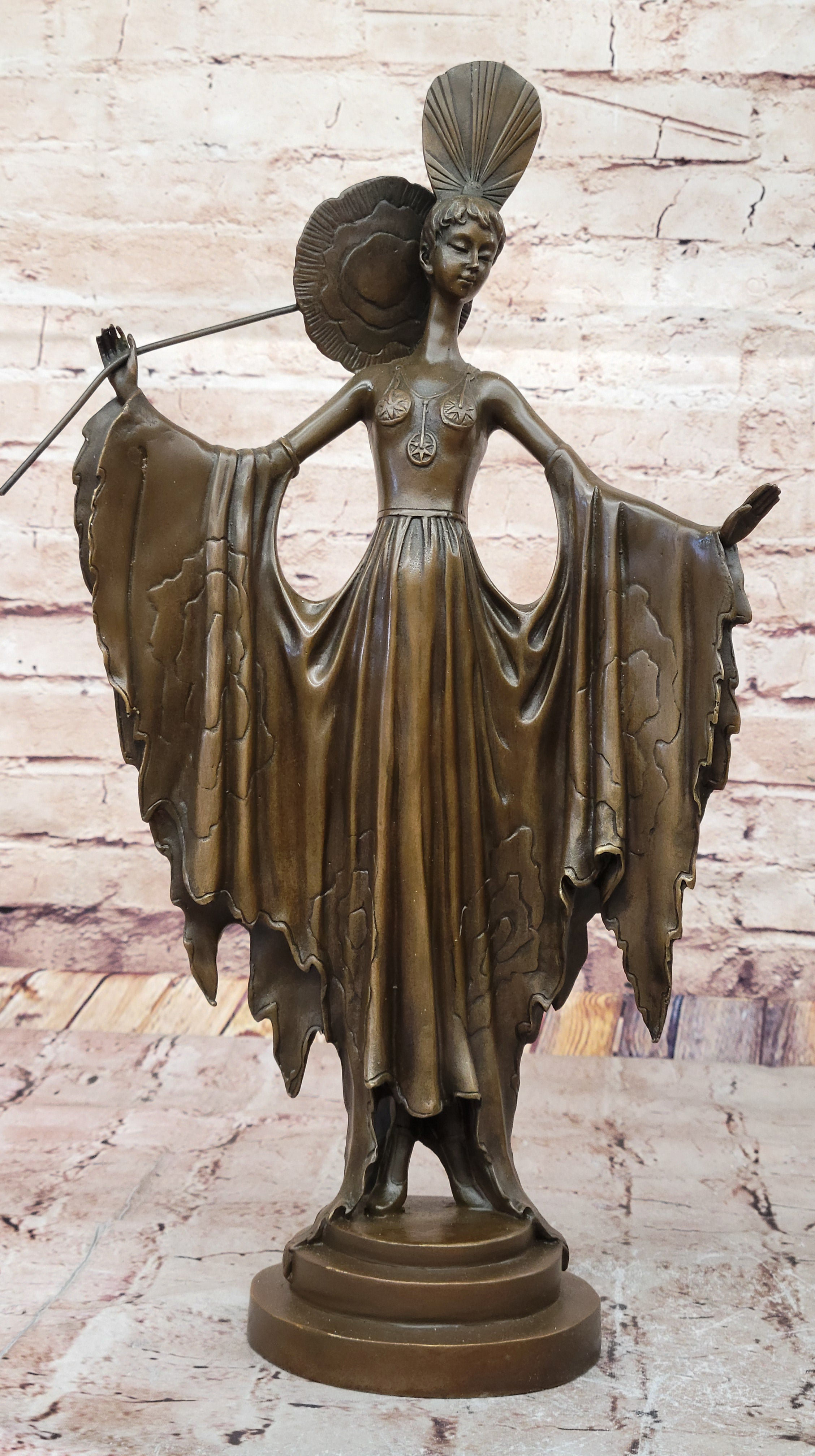 Bloomsbury Market Art Deco Bronze Lady in Collectable Bronze Metalware ...