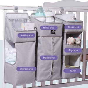 Rebrilliant Luvada Hanging Diaper Caddy Crib Diaper Organizer & Reviews ...