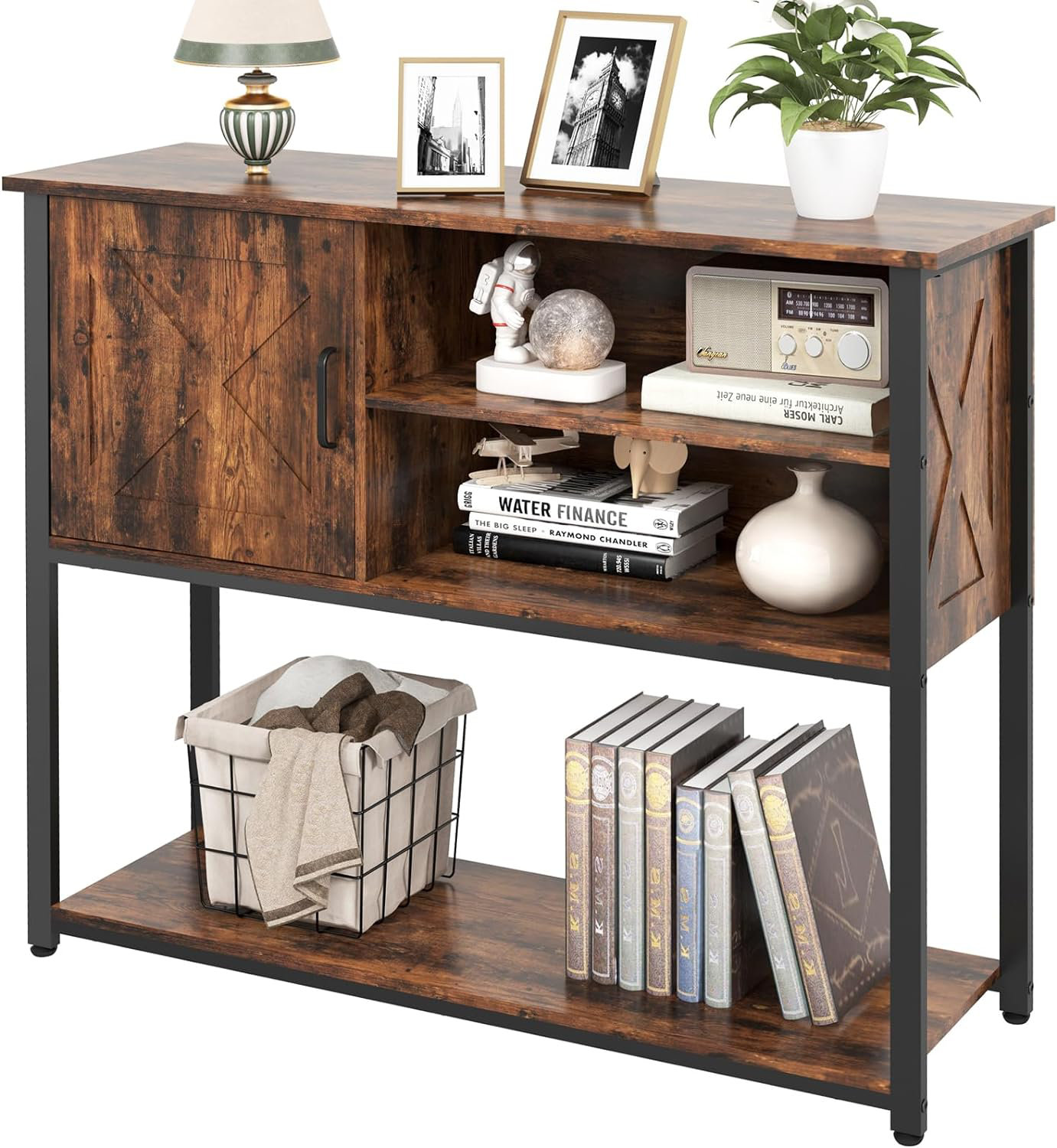 17 Stories 41" Console Table With Storage Shelf, Entryway Table With ...