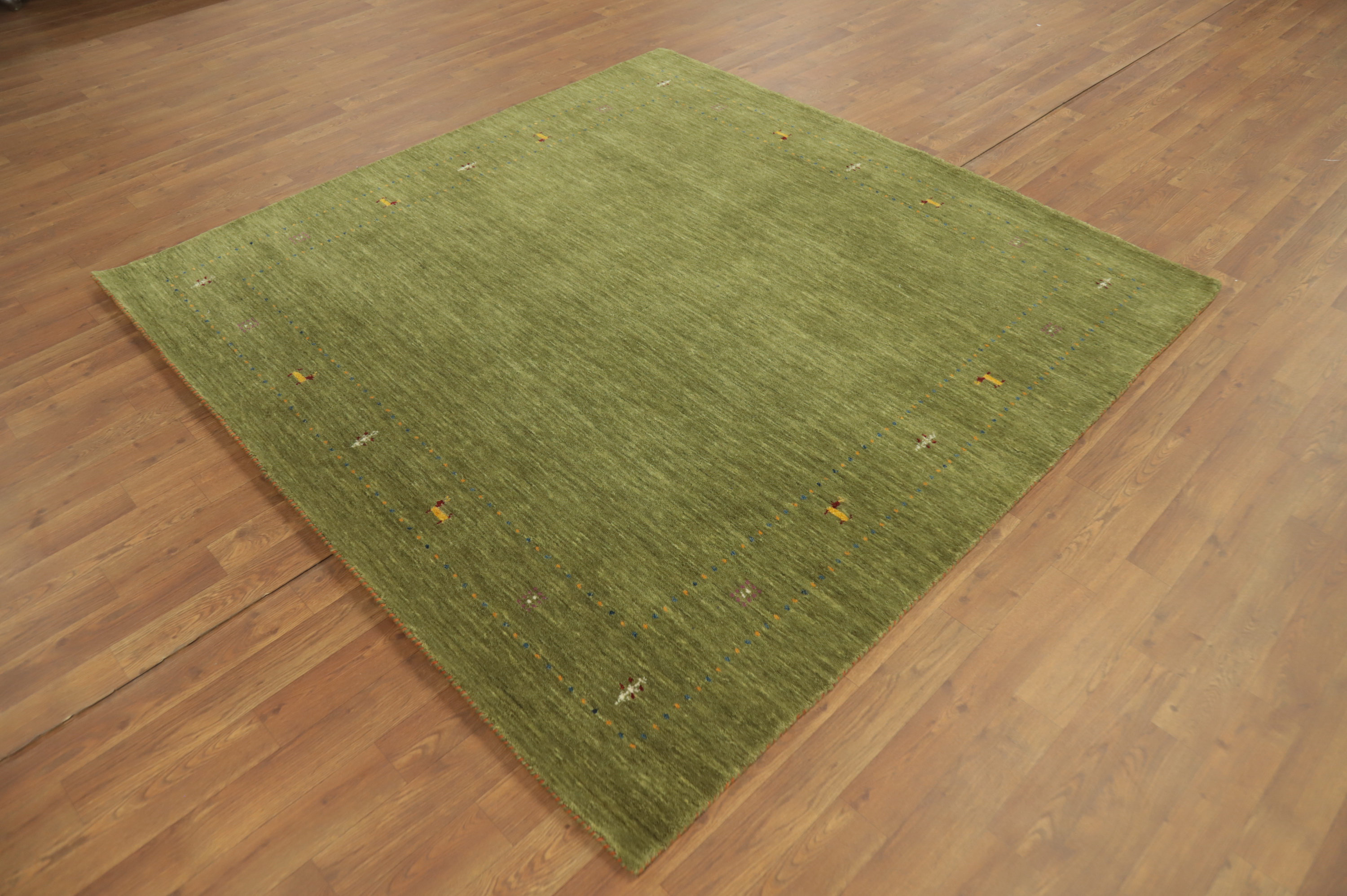 Dakota Fields Tribal Oriental Green Square Area Rug 6x6 | Wayfair