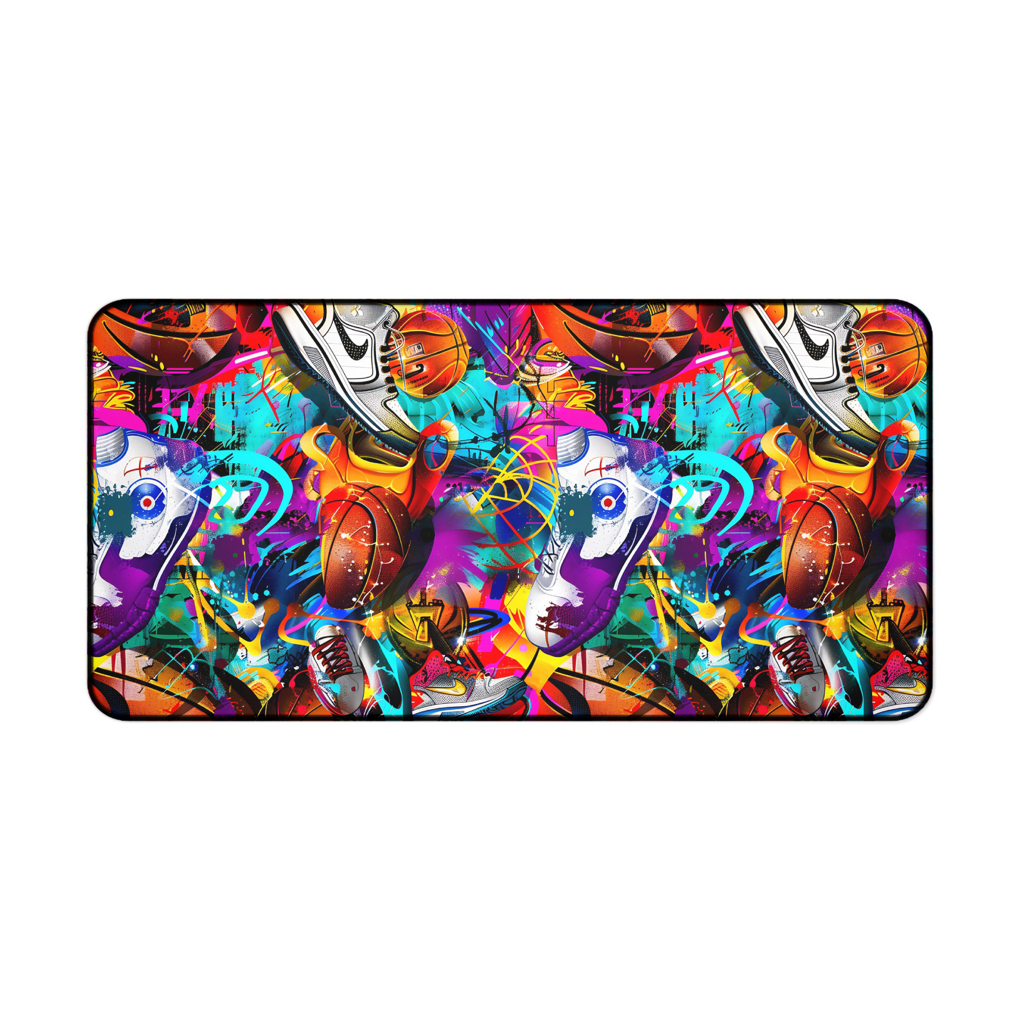 East Urban Home Basketball Graffiti Mouse Mat, Sports Art Mousepad ...