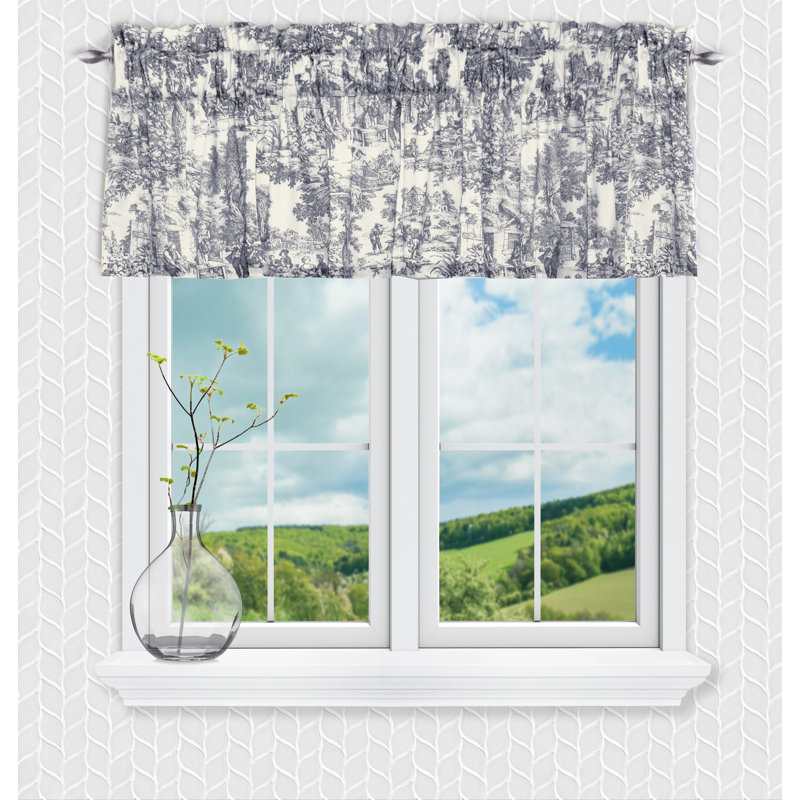 Darby Home Co Amelie Toile Cotton Tailored 70" Window Valance & Reviews ...
