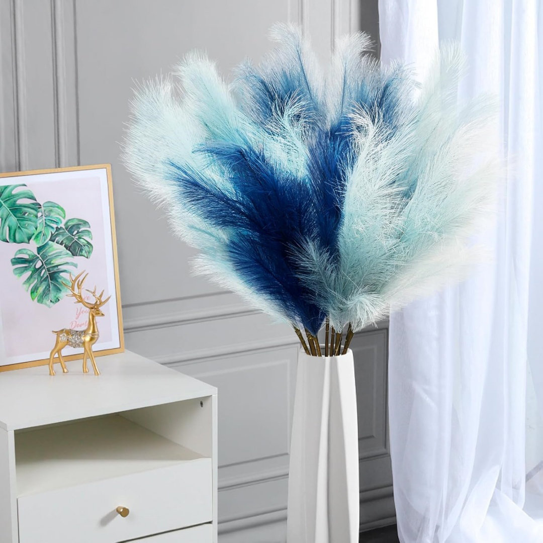 Dakota Fields 9Pcs 3FT Colorful Faux Pampas Grass For Boho Decor, Non ...