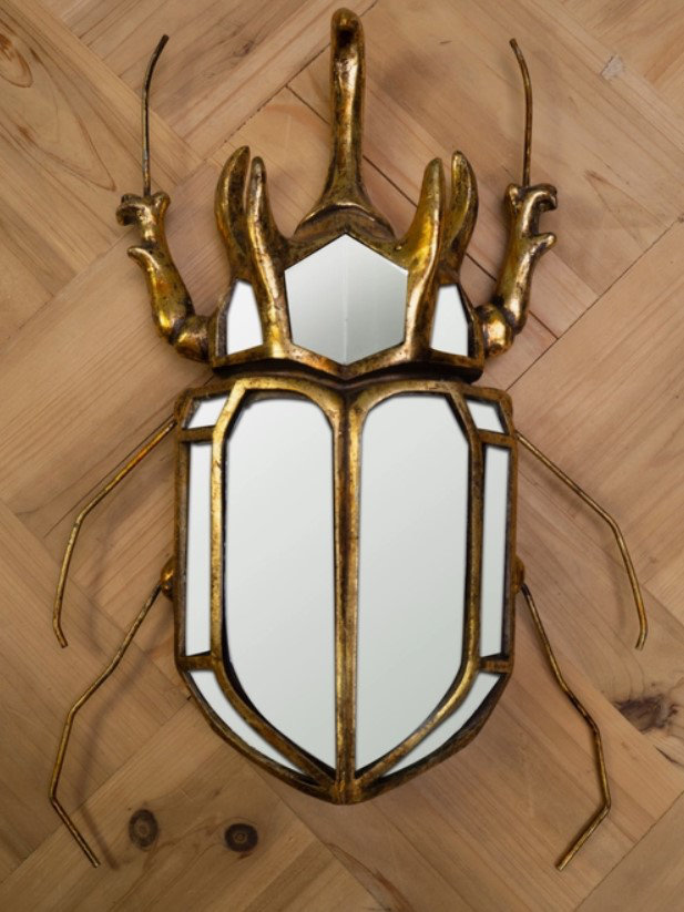 House of Hampton® Rhinoceros Beetle Body Mirror Wall Decor Bug | Wayfair