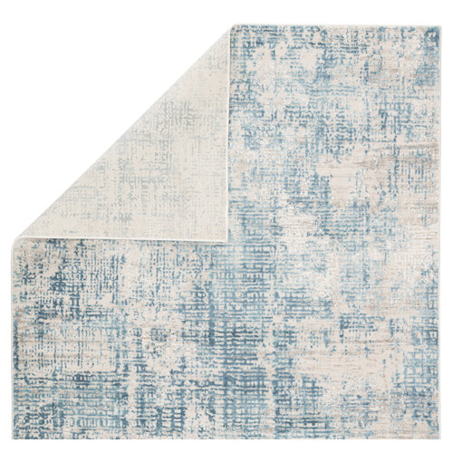 Wrought Studio Beideman Abstract Blue Area Rug & Reviews | Wayfair