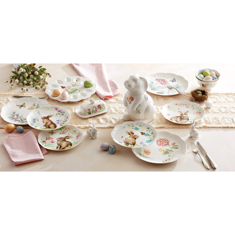 Lenox Butterfly Meadow Bunny 4-Piece Accent Plate Set & Reviews | Wayfair
