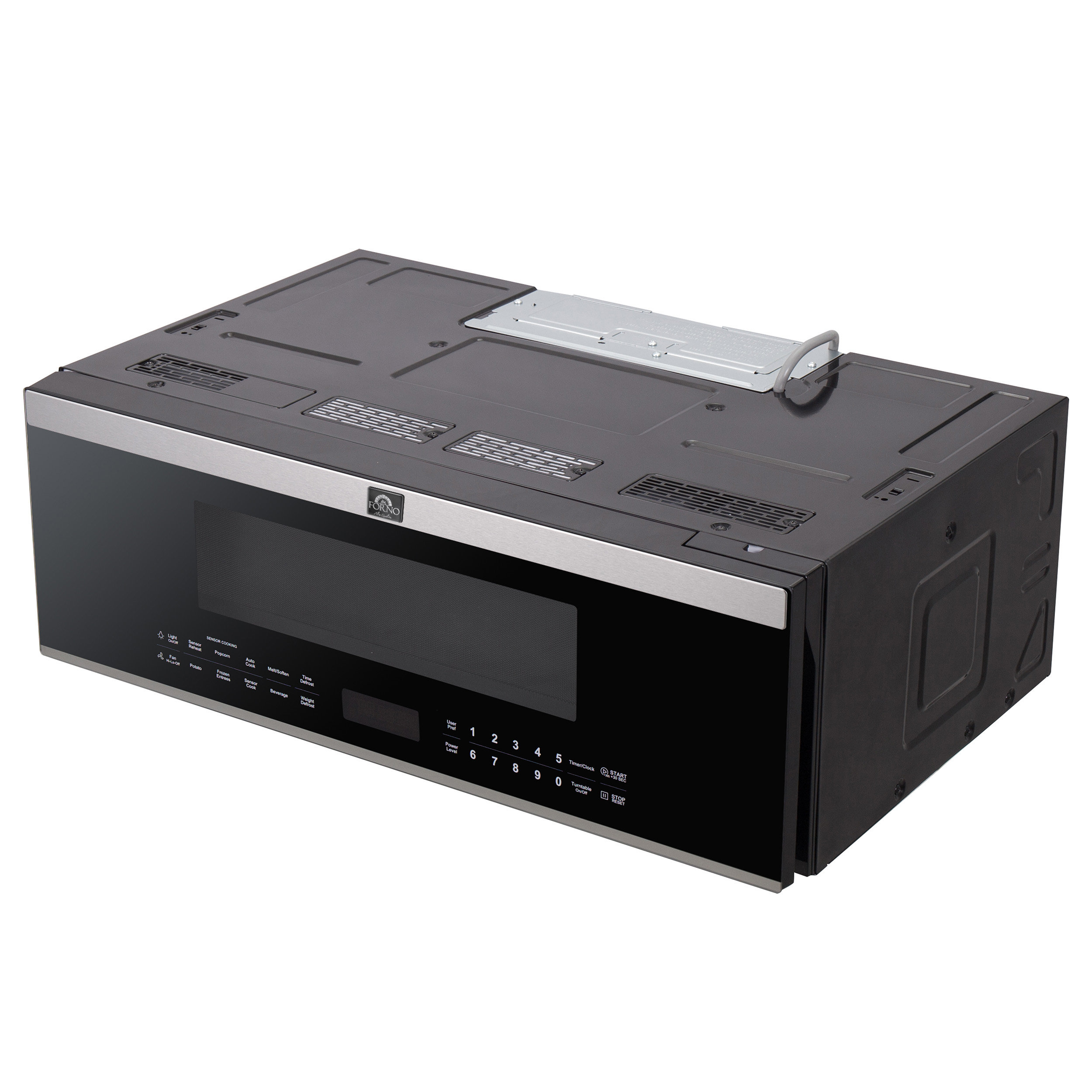 Forno Four à micro-ondes à hotte intégrée Padula, 30 pouces, 1,2 pieds cubes, acier inoxydable ...