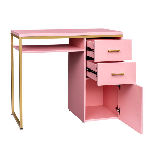Mercer41 Computer Desk Pink & Reviews | Wayfair