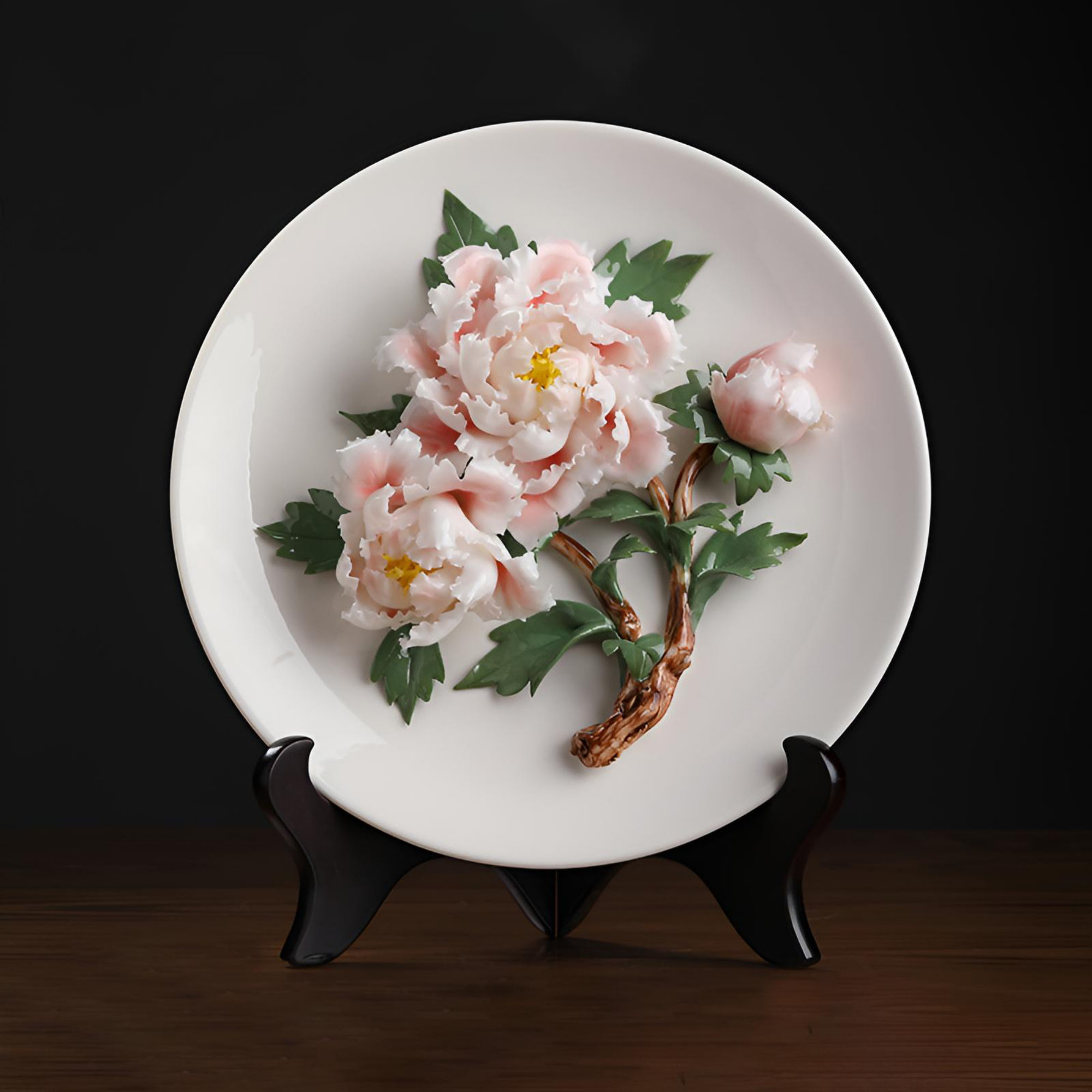 Infinity Skilled-Crafted Ceramic Bloom Wall Art - Refined Decorative ...