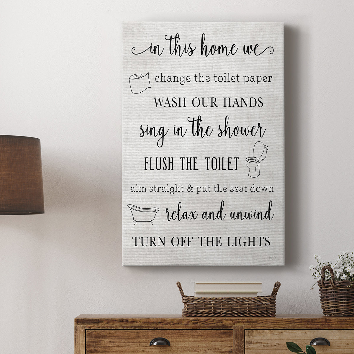 Astoria Grand In This Bathroom -Custom Wrapped Gallery Cavas | Wayfair