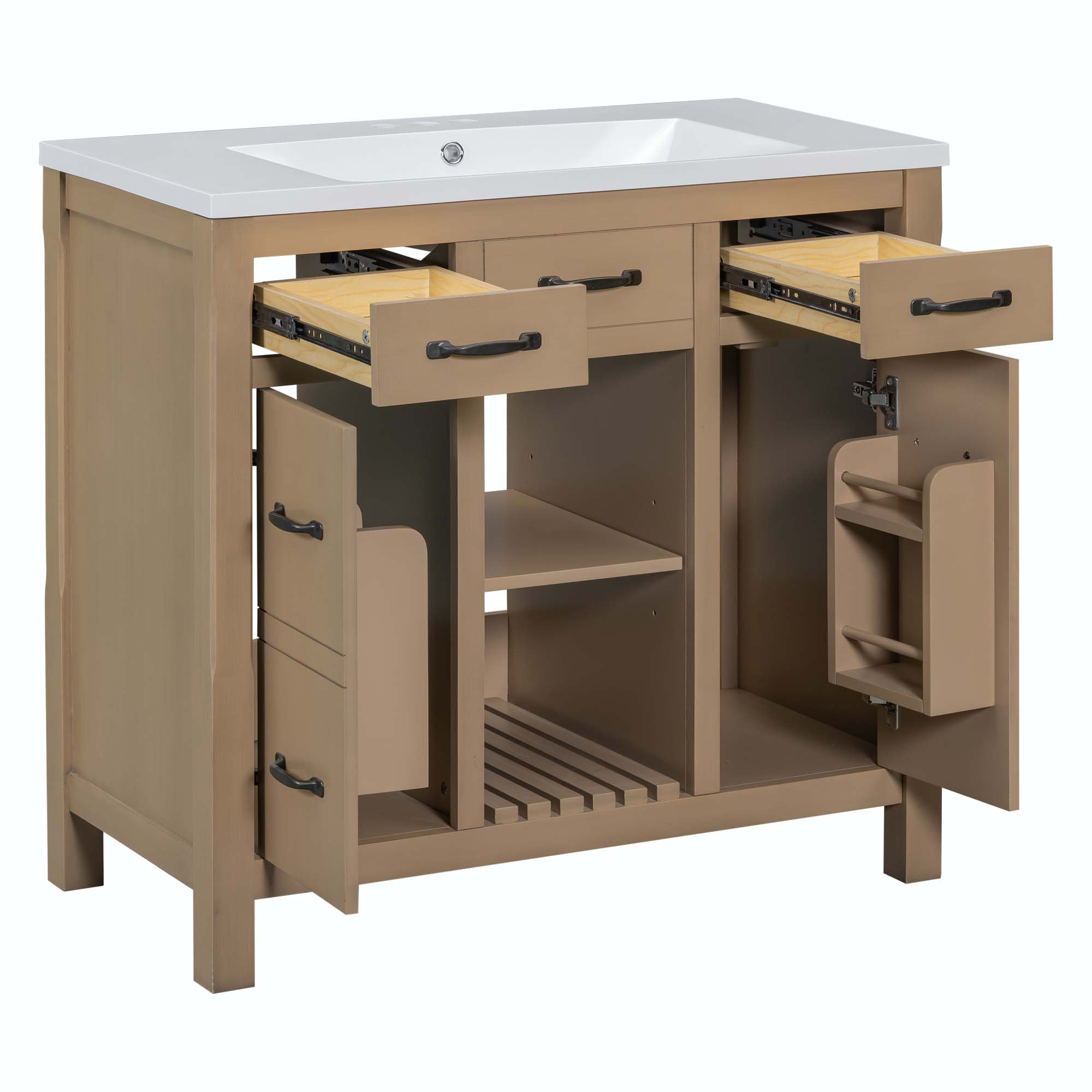 Winston Porter Reuma 36'' Single Bathroom Vanity with Solid ...