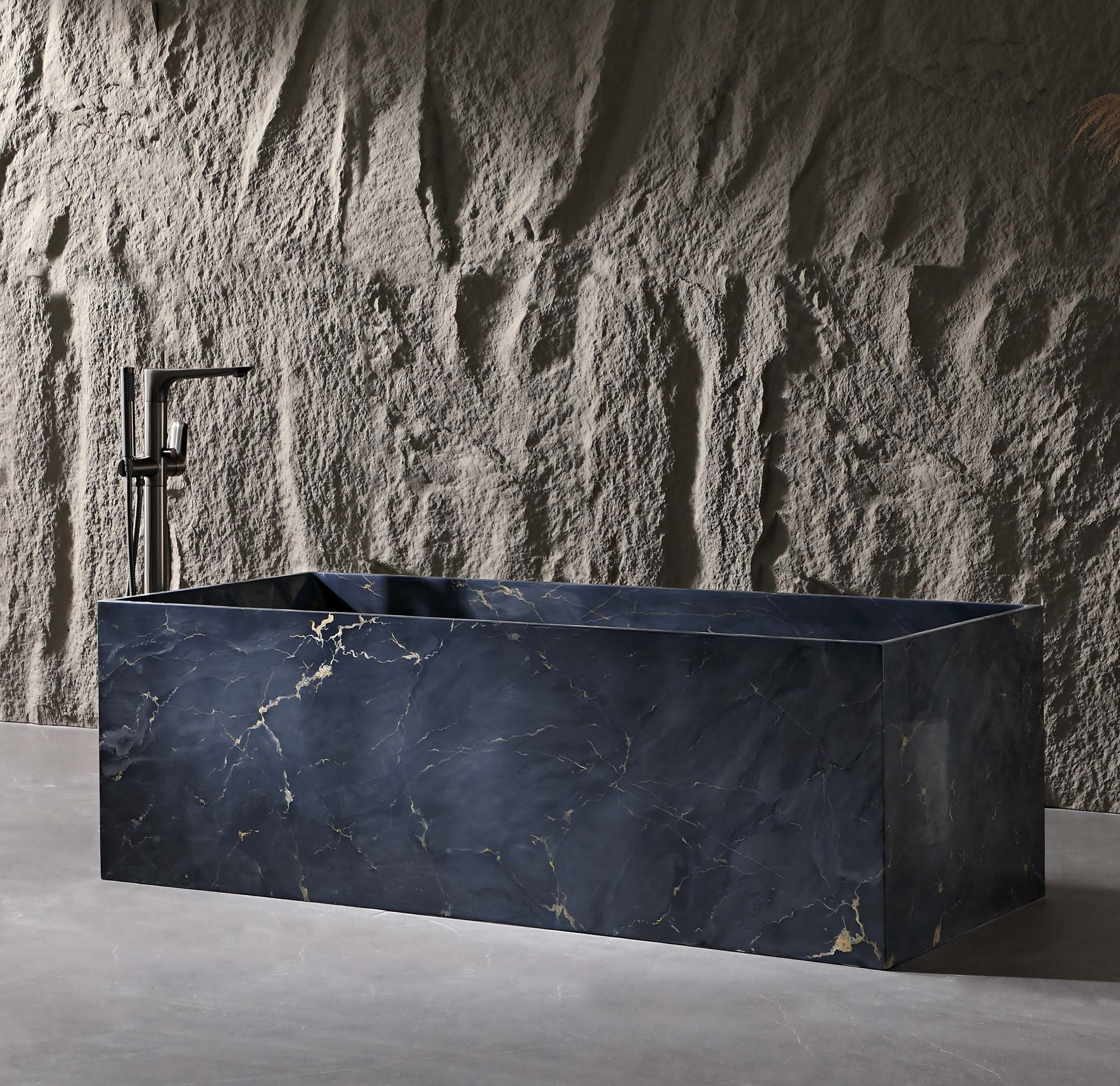 Craft Tech Haven 67" Freestanding Rectangular Engineered Stone Tub ...