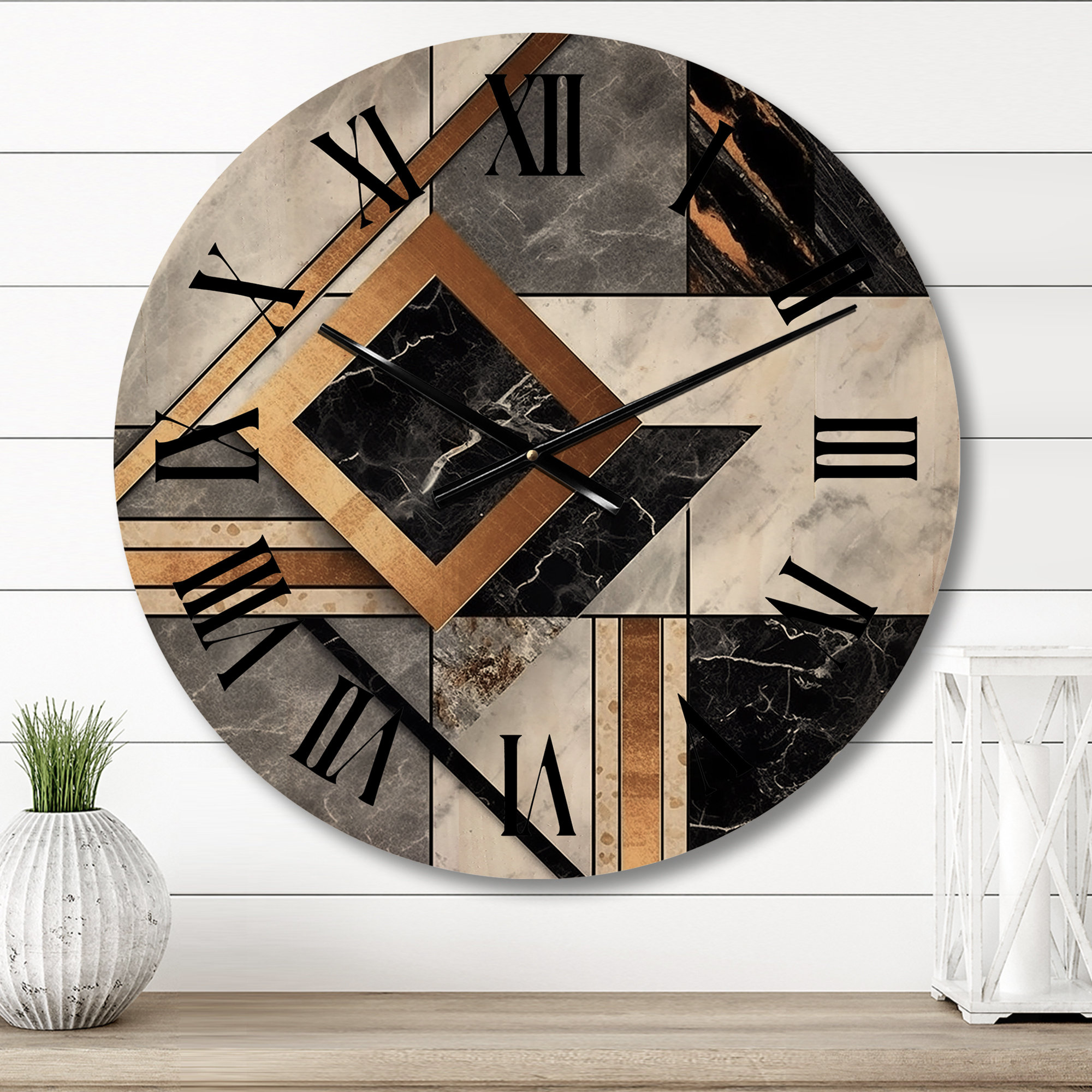 East Urban Home Marble Granite Agate With Touches of Gold VIII - Modern ...