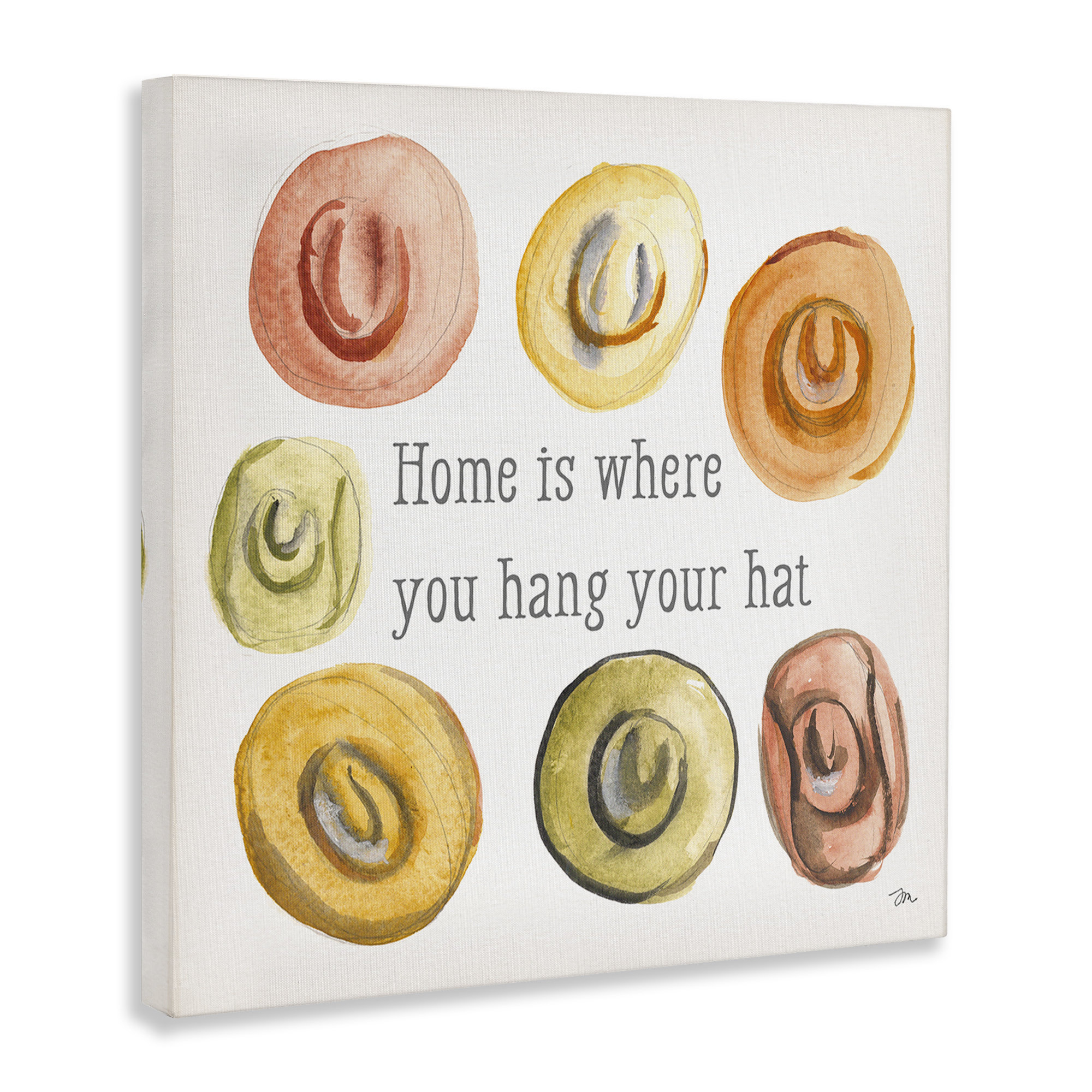 Winston Porter Hang Your Hat Phrase Canvas Wall Art by Jessica Mingo ...