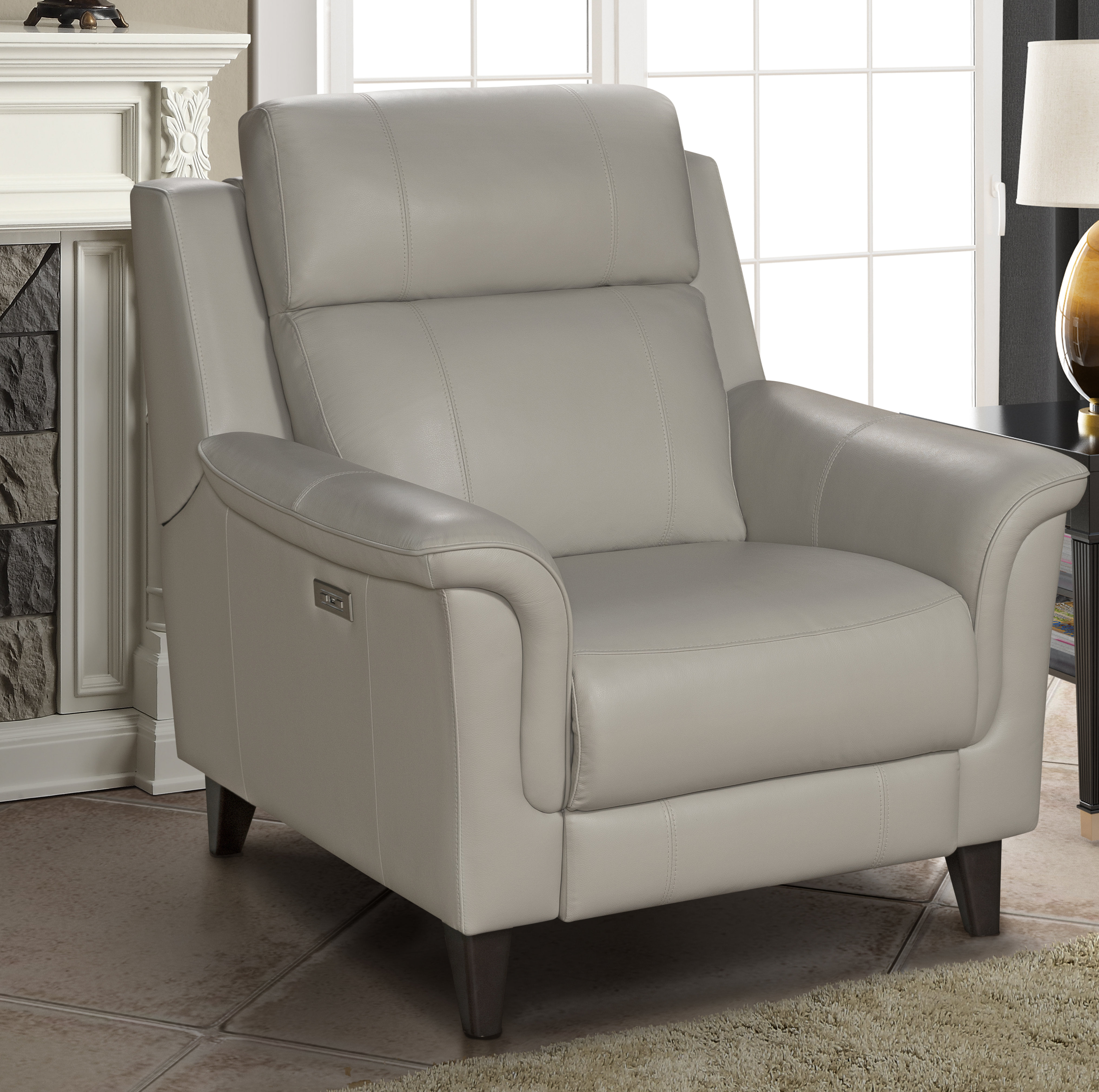 Orren Ellis Neabsco 39.4" Wide Leather Match Power Zero Clearance Club ...