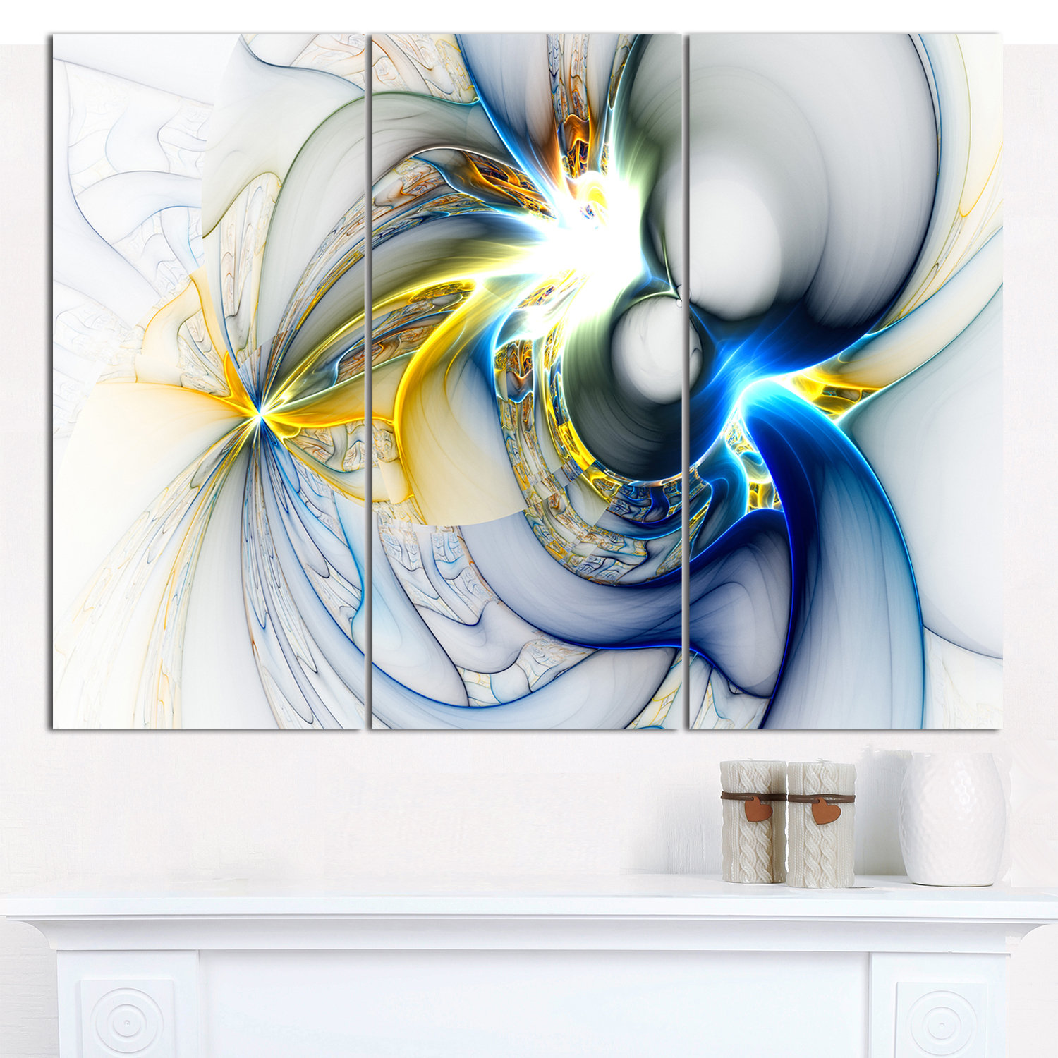 Design Art 'Shining Multi-Colored Plasma' Graphic Art Print Multi-Piece ...