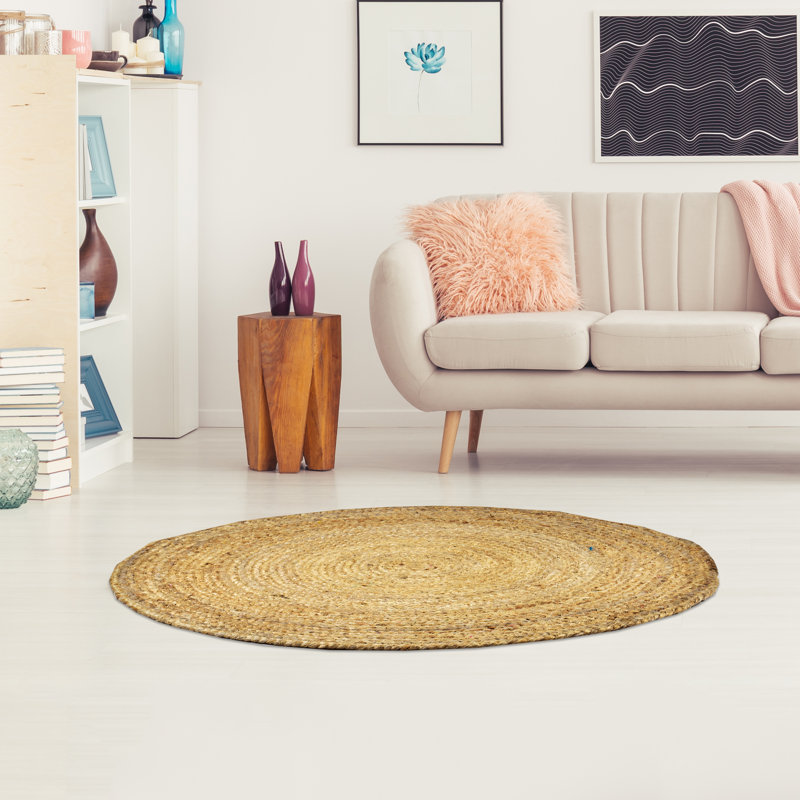 Bay Isle Home™ Erwann Hand Braided Jute Rug Natural Round 40" | Wayfair