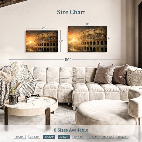 Ebern Designs Coucher de soleil au Colisée - Wayfair Canada