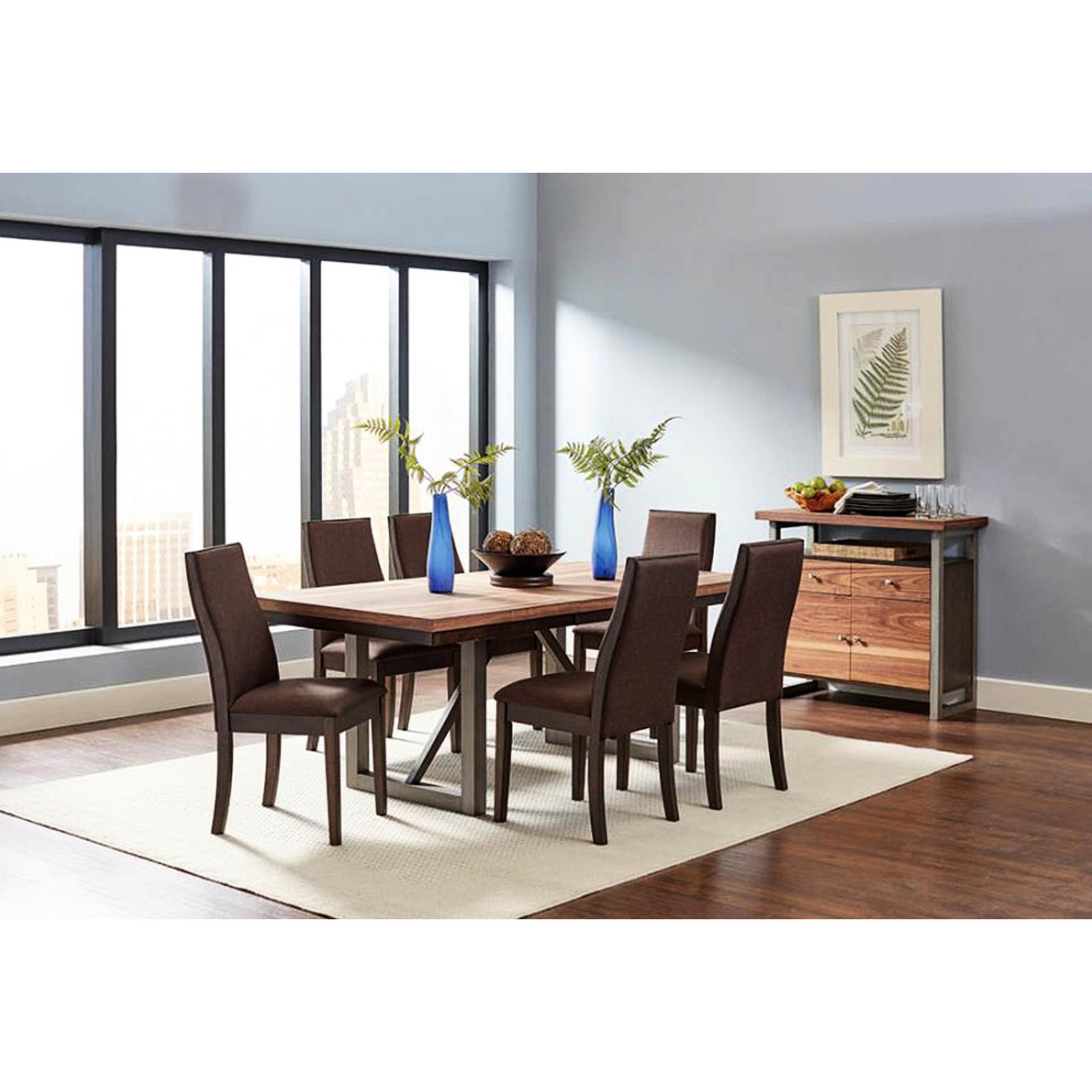 Hokku Designs Fabric Upholstered Dining Chairs In Dark Chocolate - Of 2 ...