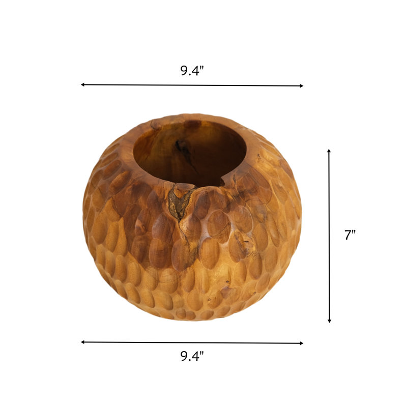 Millwood Pines Addelynne Solid Wood Table Vase | Wayfair