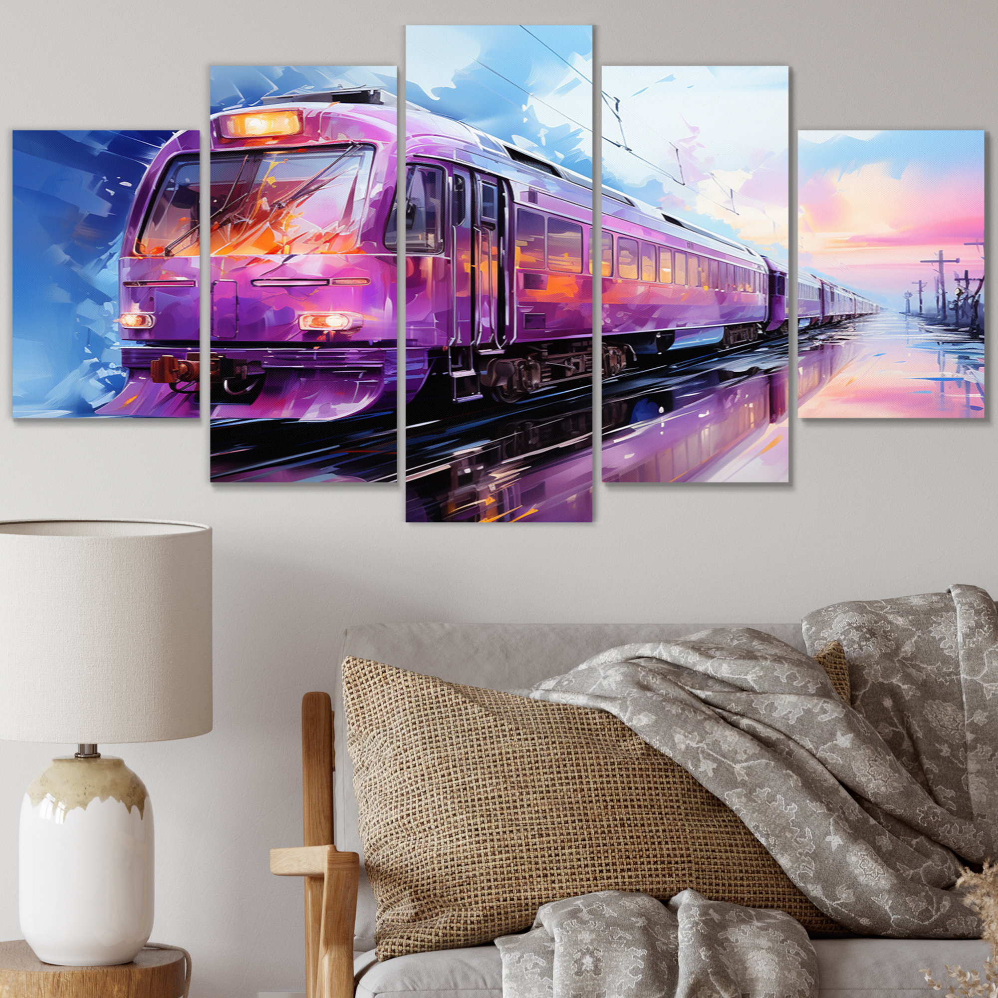 Trent Austin Design® Abstract Train Translucent Rhythms IV ...
