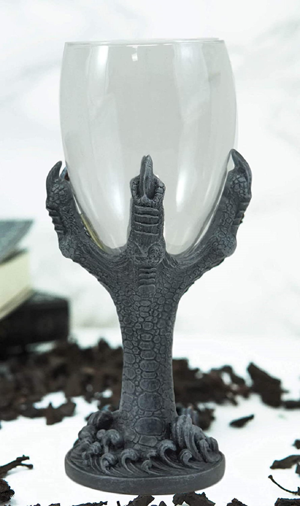 The Holiday Aisle® Ebros Gothic Dragon Claws 8Oz Wine Glass Goblet ...