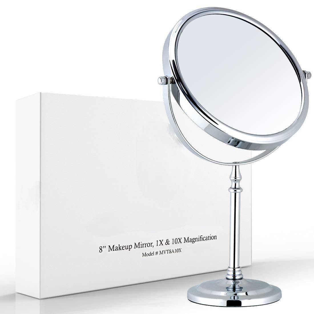Symple Stuff Large Double Sided 10X And 1X Magnifying Makeup Mirror ...