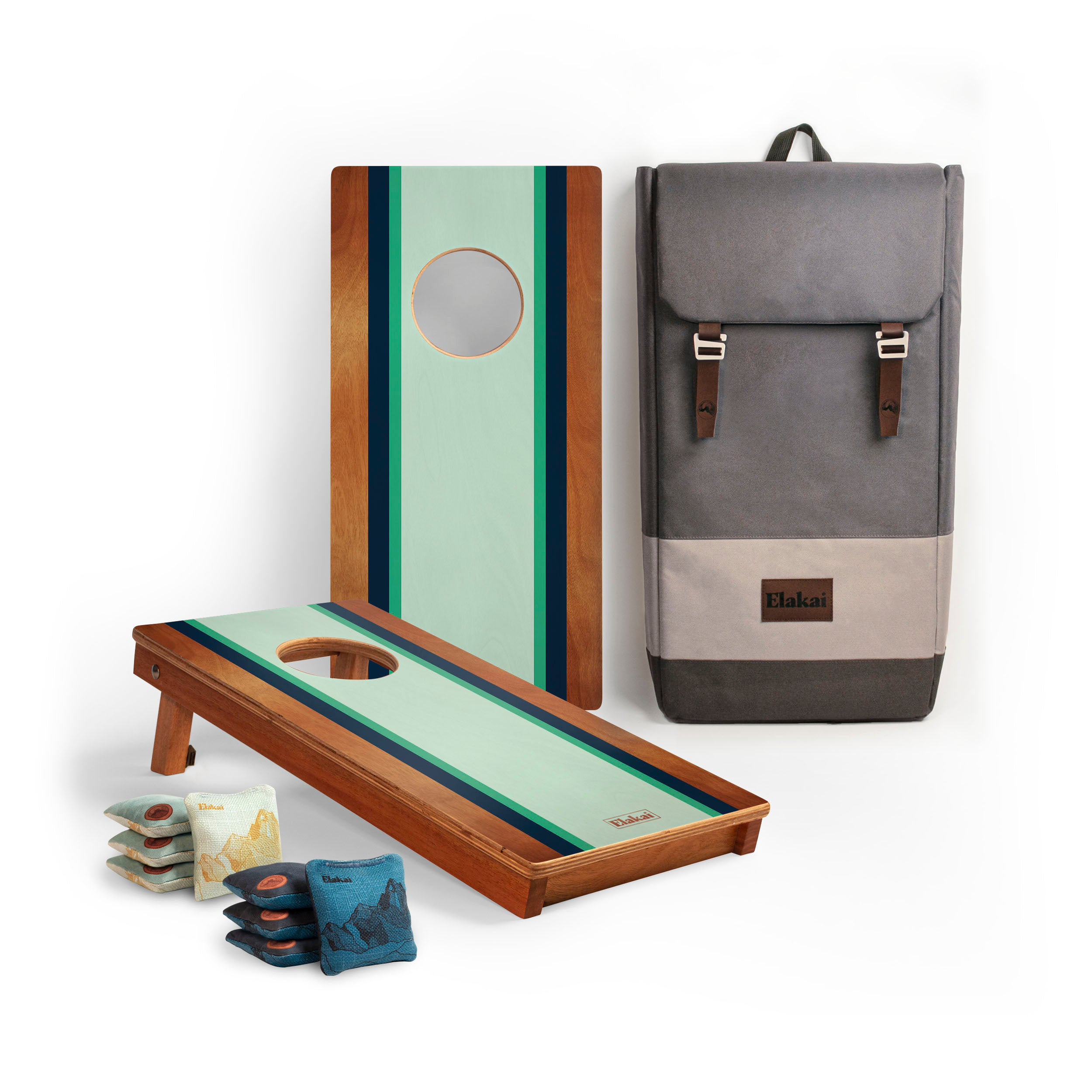 Elakai 1Ft X 2Ft Gidget Surf Mahogany Pathfinder Cornhole Board Set ...