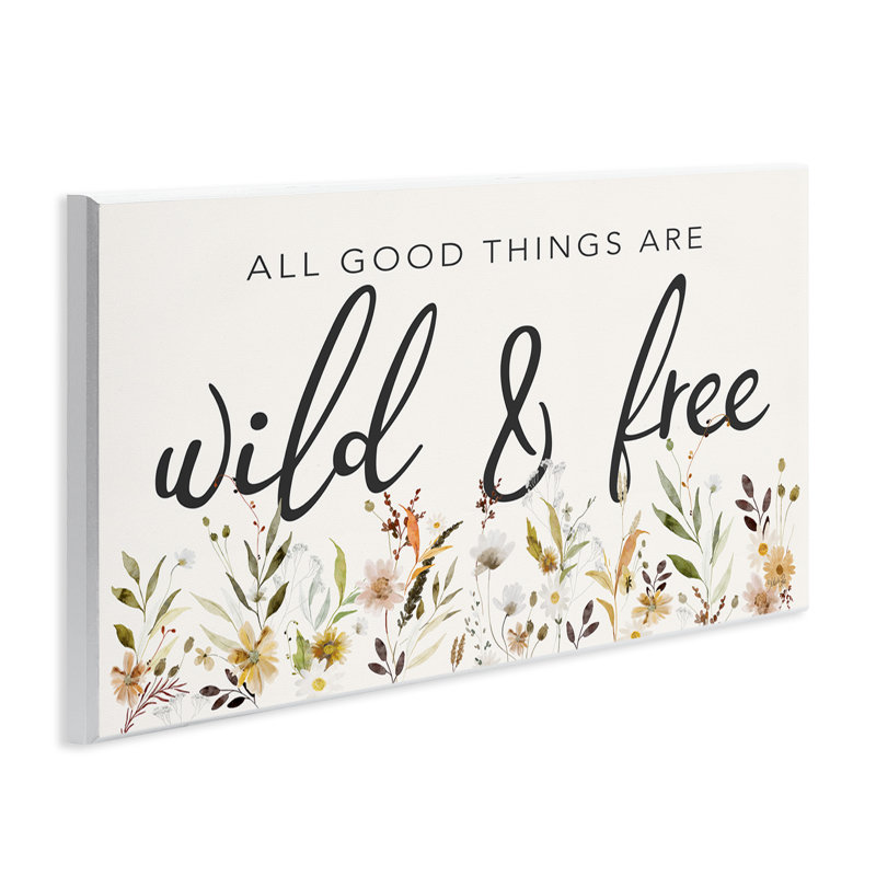 Bungalow Rose Wild & Free Sentiment Wall Plaque Art by Marla Rae | Wayfair