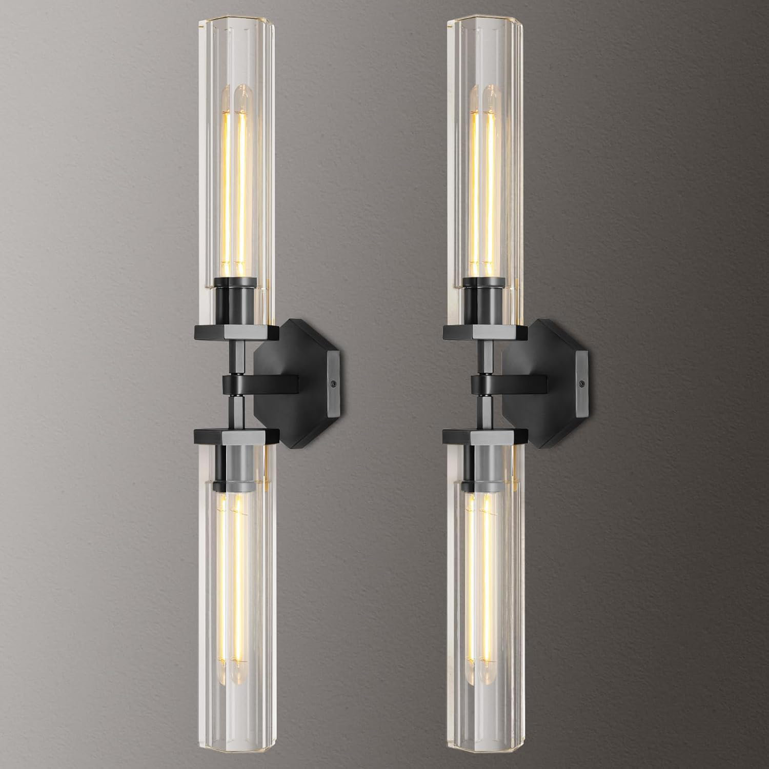 Cocowood Goods 4-Light Dimmable Crystal Wall Mounted Sconce(Bulbs ...