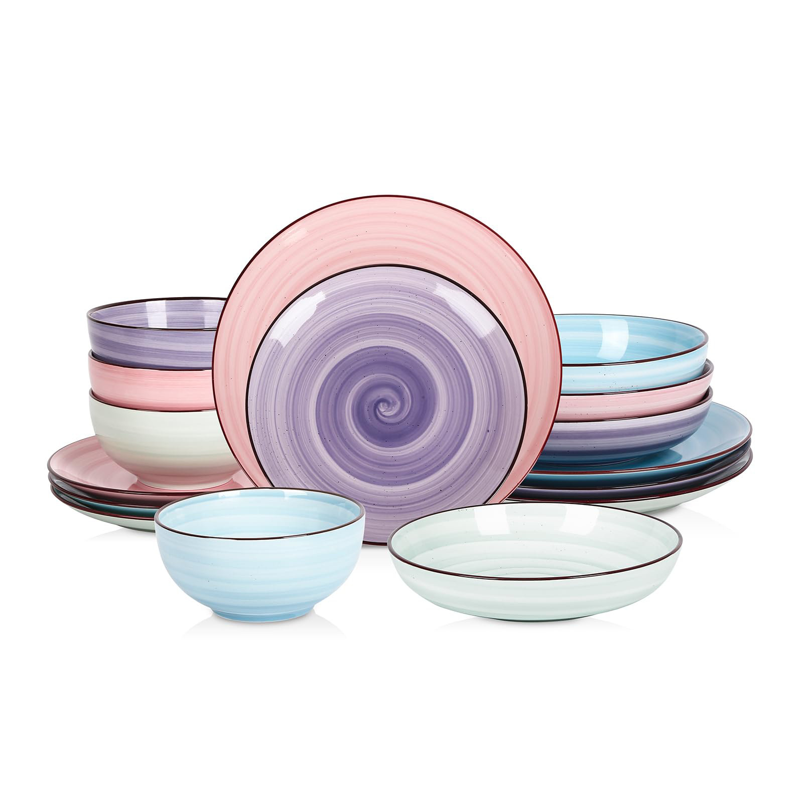 Rosecliff Heights 16-Pieces Dinnerware Set, Ceramic Dishes Set For 4 ...