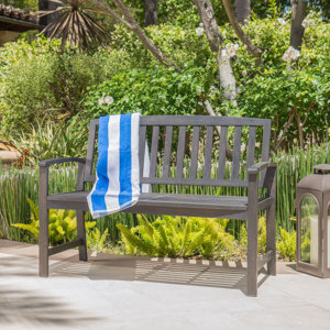 Highland Dunes Royce Wooden Garden Bench & Reviews | Wayfair