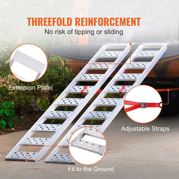 VEVOR Aluminum 2'' L Van And SUV Ramp | Wayfair