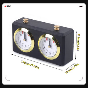 DALELEE Mechanical Chess Clock Timer Analog Wood Clock Master ...