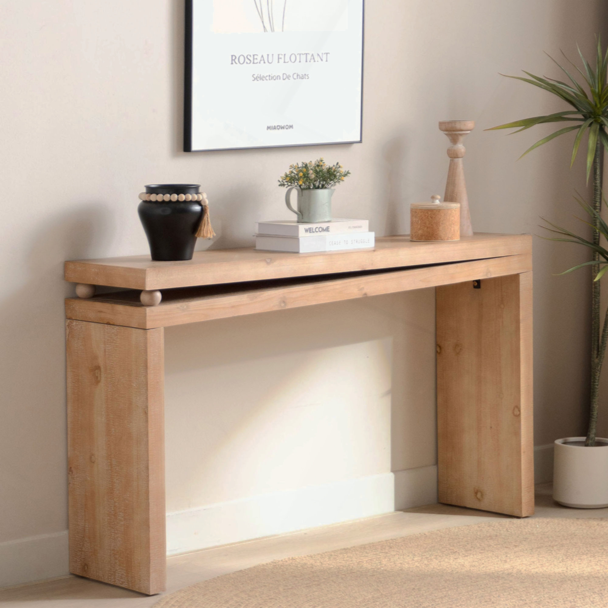 Corrigan Studio Narrow Console Table, Slim Entryway Table, Small Space ...