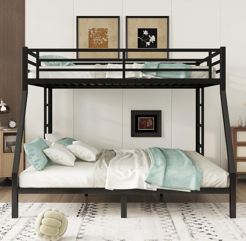 Isabelle & Max™ Black Metal Queen over King Bunk Bed | Space - Saving ...