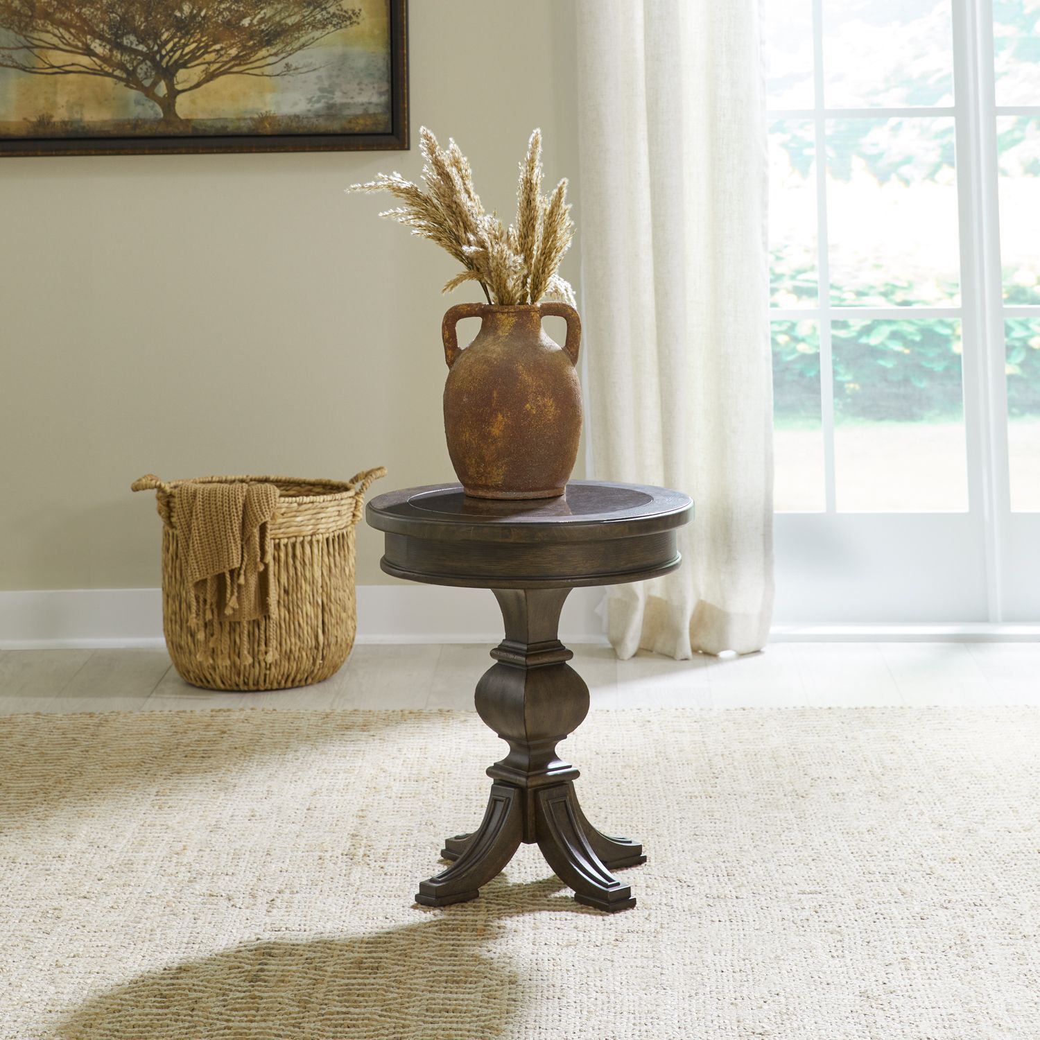 Wade Logan® Bronzavia Pedestal End Table | Wayfair