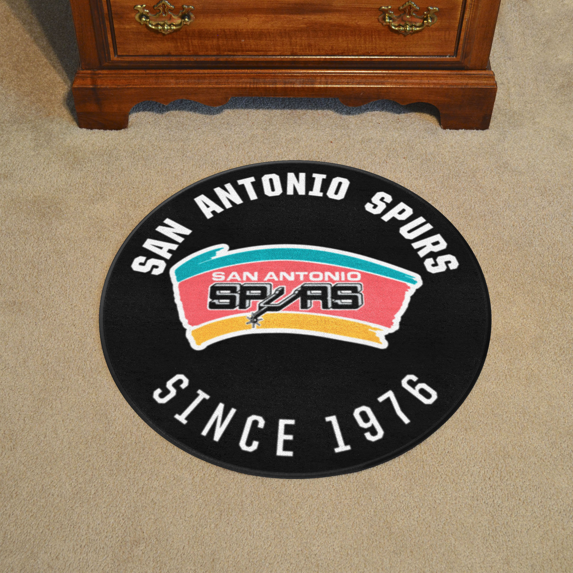 FANMATS San Antonio Spurs_NBA Retro San Antonio Spurs Roundel Rug ...